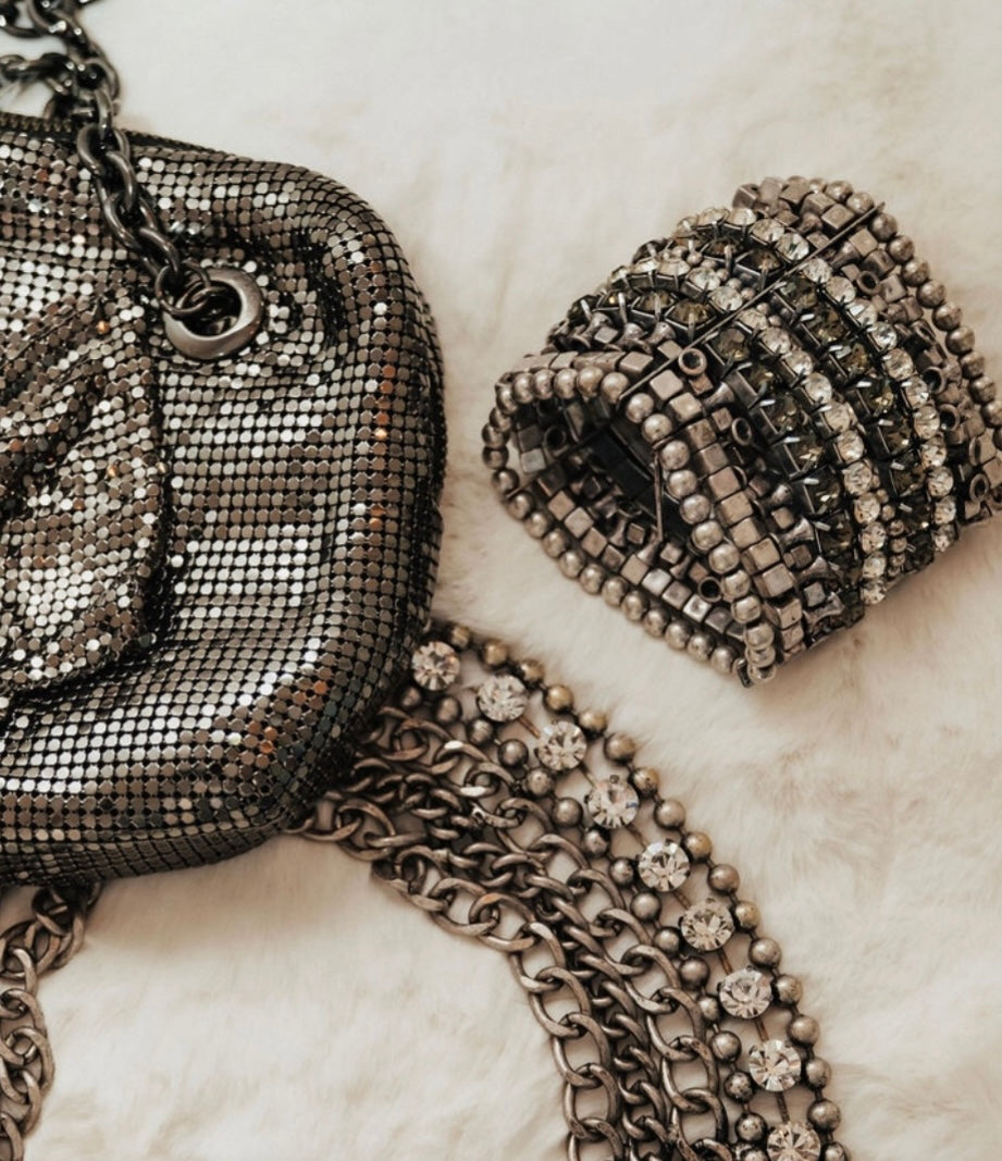 Jimmy Choo for H&M Rhinestone Silver Cuff – Limited Edition Designer C ...